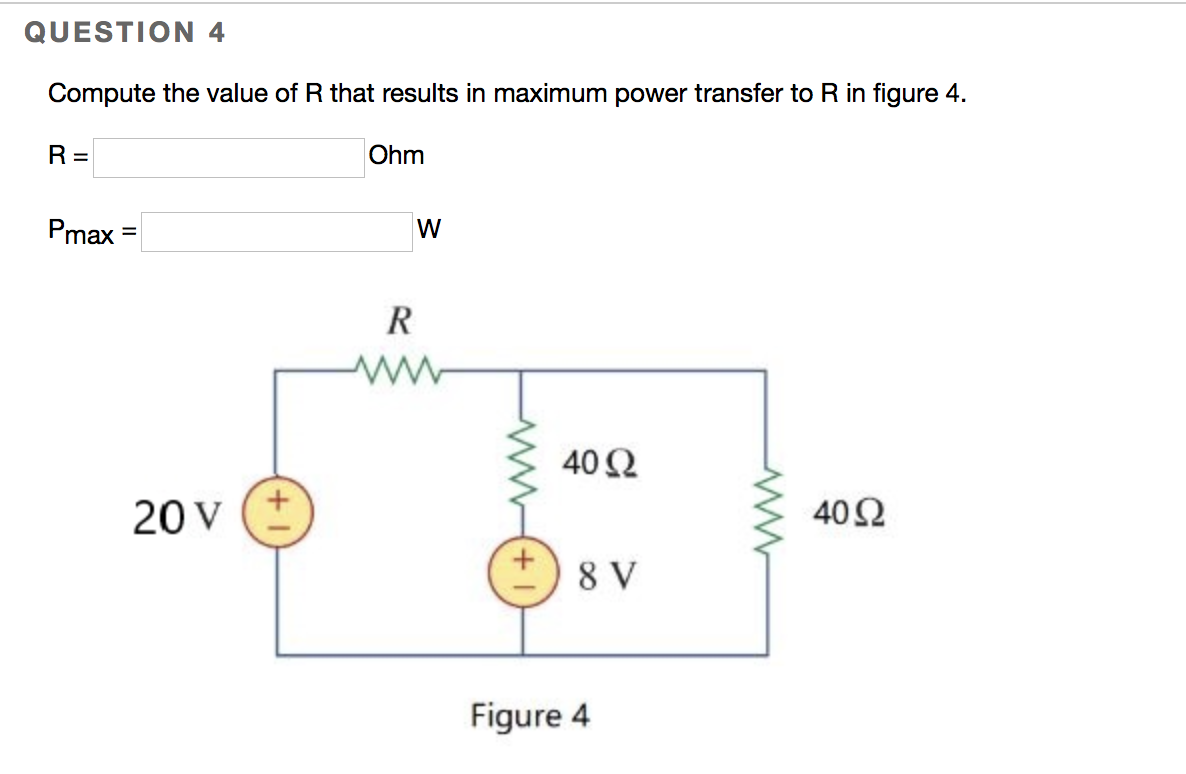Solved QUESTION 4 Compute the value of R that results in | Chegg.com