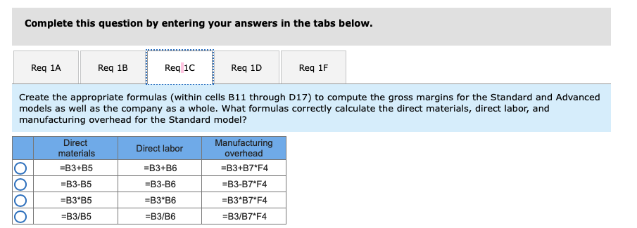 Solved Required information Excel Analytics 07-1 (Static) | Chegg.com