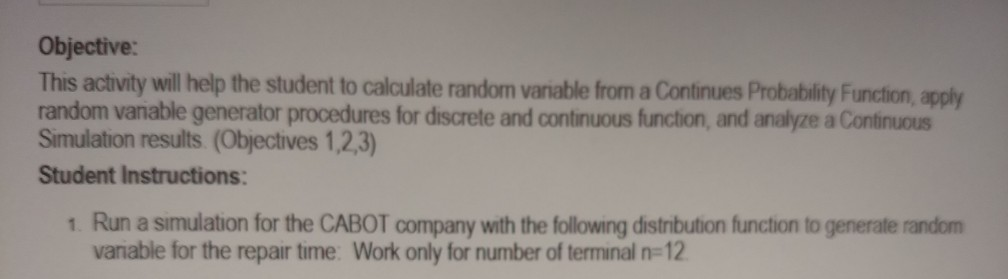 Solved Objective: This activity will help the student to | Chegg.com