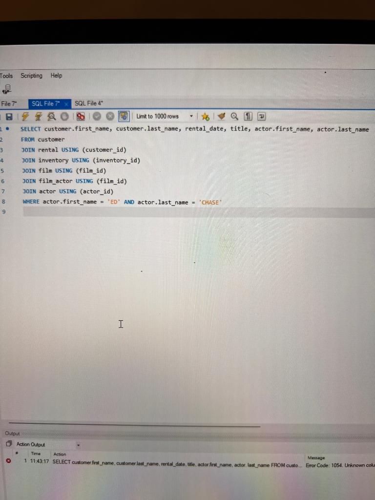 Can someone help me with the syntax for a query using | Chegg.com