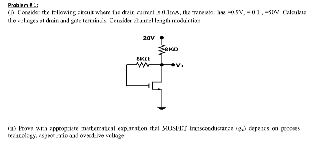 Solved Problem 1 I Consider The Following Circuit Where