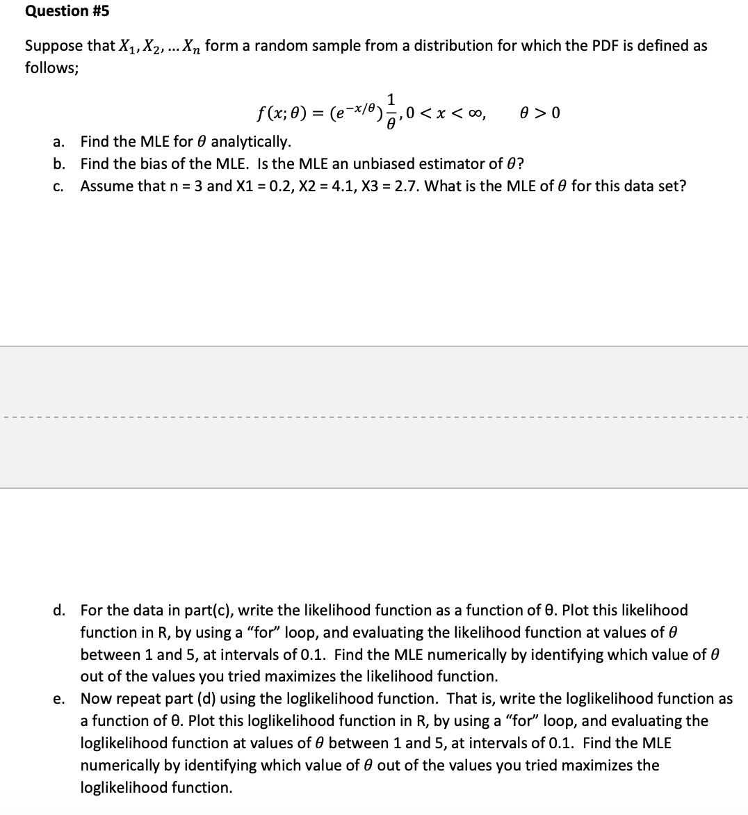 Solved Suppose that X1,X2,…Xn form a random sample from a | Chegg.com