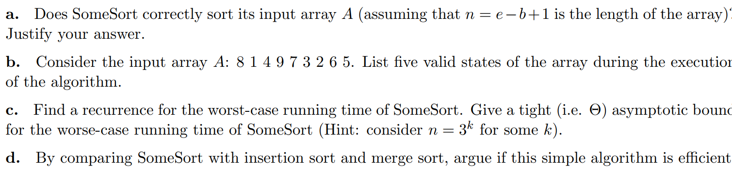 Solved Problem 3. (12 marks) Consider the following very | Chegg.com