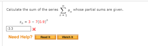 Solved Calculate the sum of the series on whose partial sums | Chegg.com