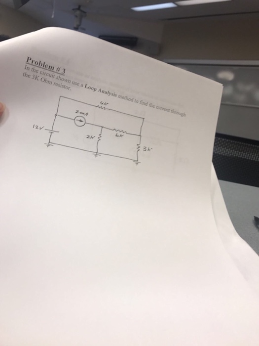 Solved In the circuit shown use a Loop Analysis method to | Chegg.com