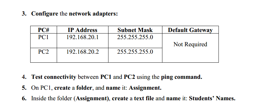 Solved Building a Peer-to-Peer Network between two | Chegg.com