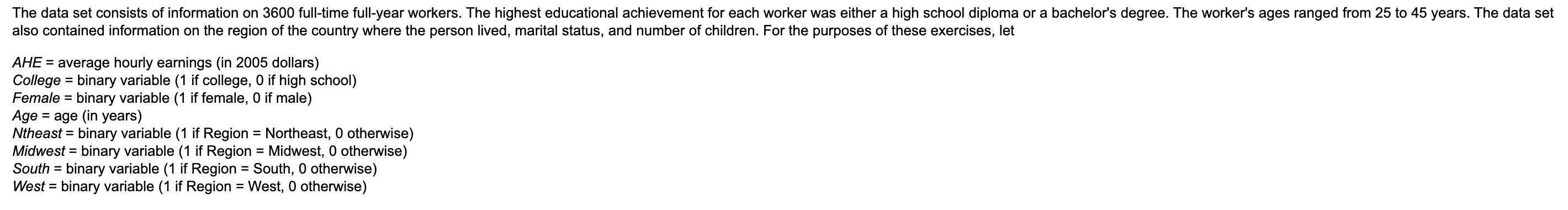 Solved The data set consists of information on 3600 | Chegg.com