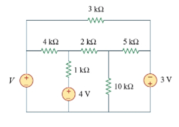 Solved V=6V. ﻿Determine the current through the 10 ﻿k Ohm | Chegg.com