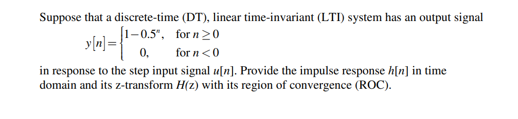 Solved Suppose that a discrete-time (DT), linear | Chegg.com