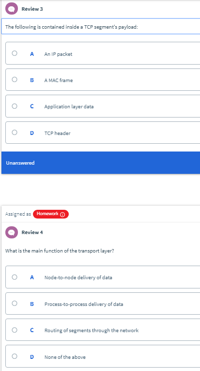 Solved Review 3 The following is contained inside a TCP | Chegg.com