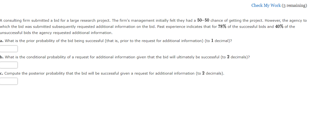Solved consulting firm submitted a bid for a large research | Chegg.com