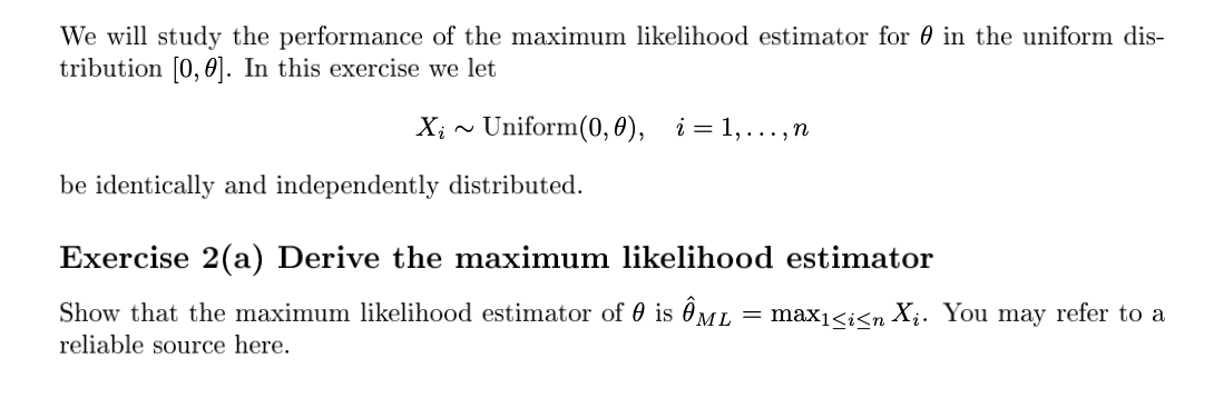 Solved We will study the performance of the maximum | Chegg.com