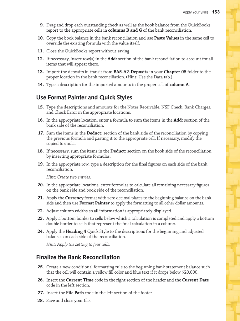 Solved EA5-A2 Create a Bank Reconciliation for Tasters Club | Chegg.com