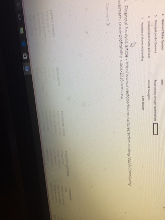 Solved Im basically almost done, I did my project on Wal | Chegg.com