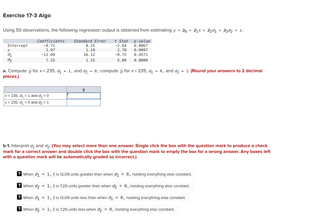 Solved Using 50 observations, the following regression | Chegg.com