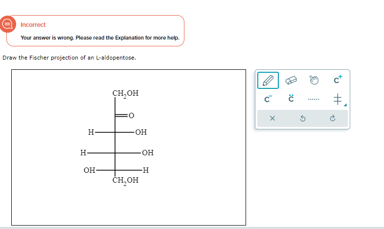 Solved Draw the Fischer projection of an L-aldopentose.Name | Chegg.com