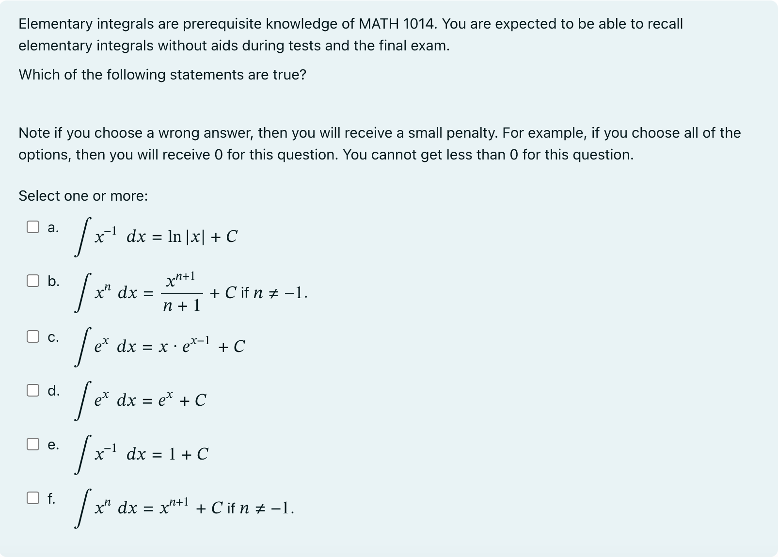 Solved Elementary integrals are prerequisite knowledge of | Chegg.com
