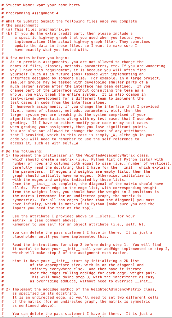 Solved # # # Student Name: # # Programming Assignment 4 # # | Chegg.com Solved # # # Student Name: # # Programming Assignment 4 # # | Chegg.com