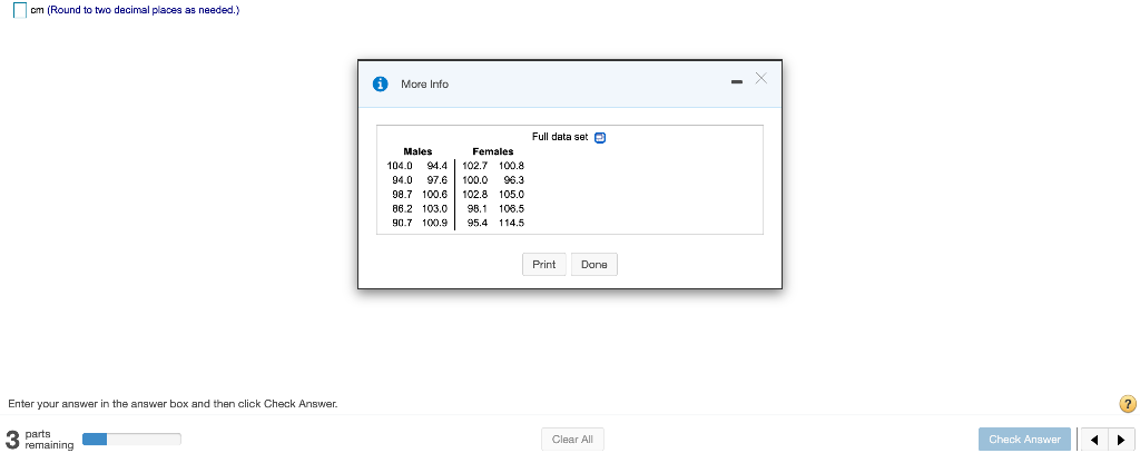 Solved a) Determine the standard deviation of recumbent | Chegg.com