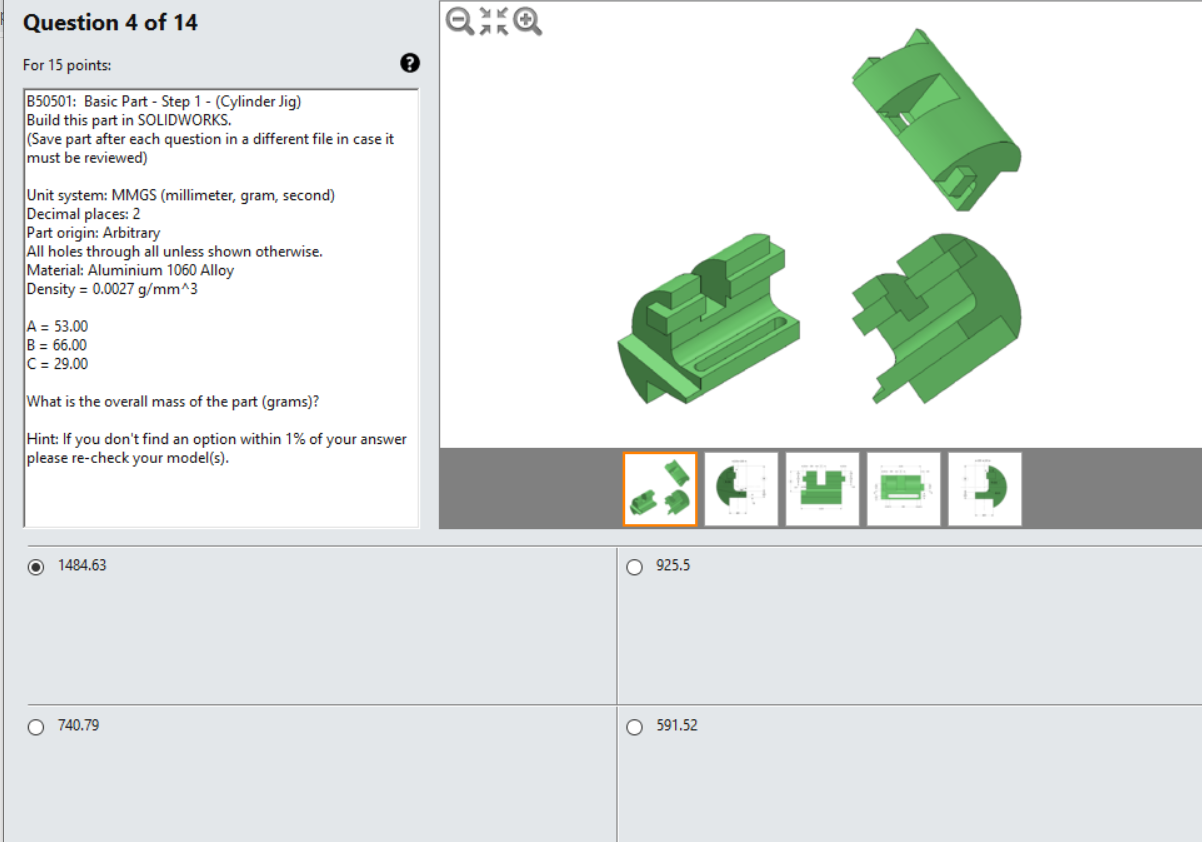 Solved B50501: Basic Part - Step 1 - (Cylinder Jig) Build | Chegg.com