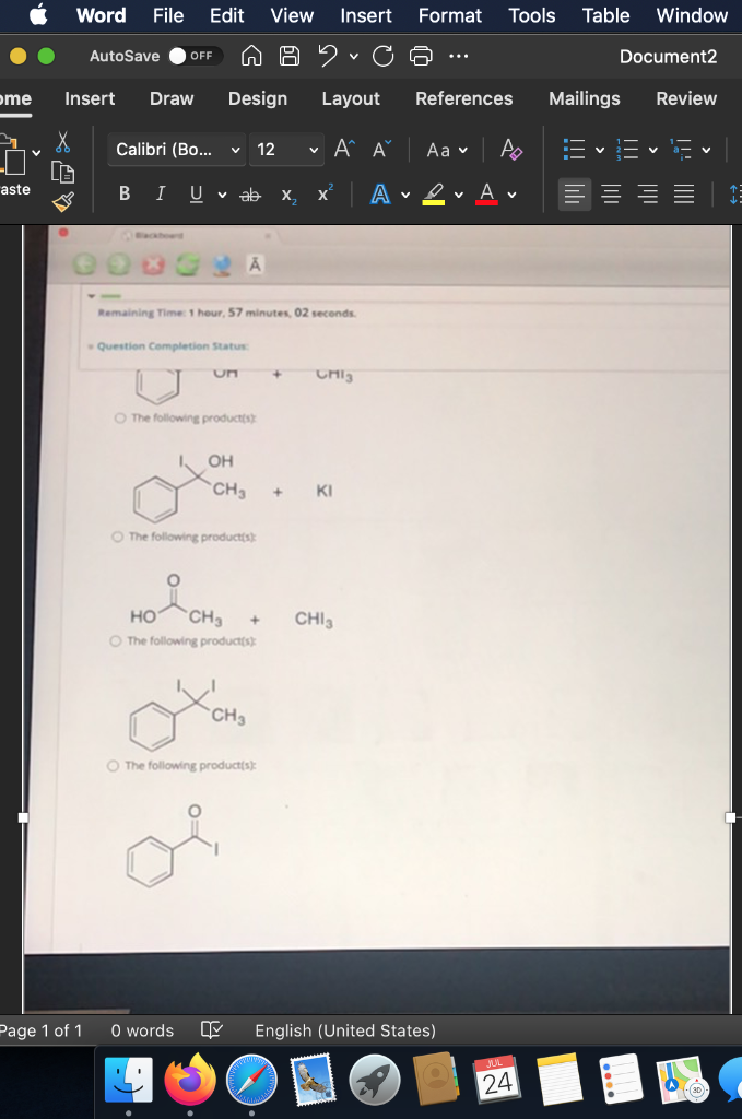 Solved Word File Edit View Insert Format Tools Table Window | Chegg.com