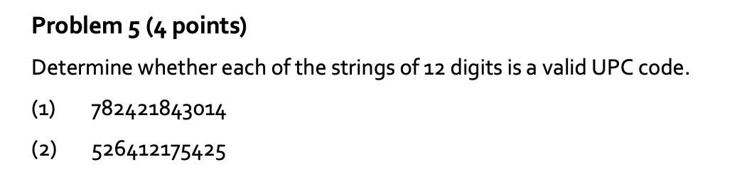 Solved Problem 5 (4 ﻿points)Determine whether each of the | Chegg.com