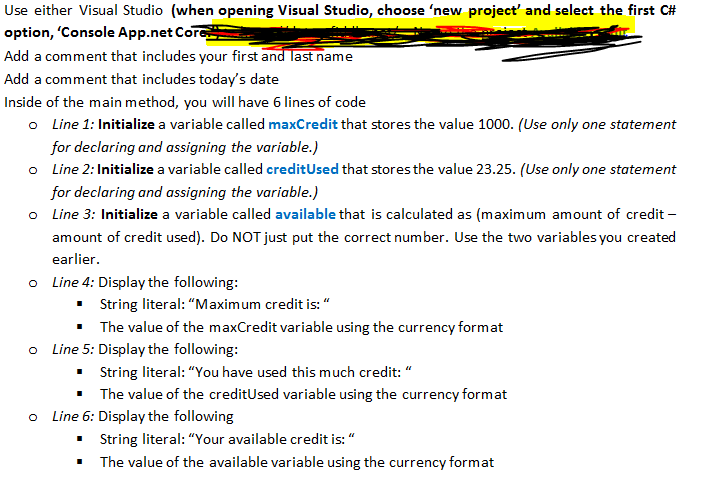 Solved Use either Visual Studio (when opening Visual Studio, | Chegg.com
