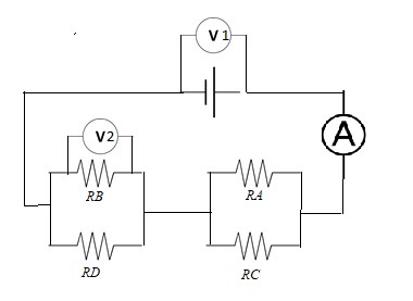 Solved V1 = 1.2VA = 1.4 ohmsRA= 171 ohmsRC= 281 ohmsRB= 73 | Chegg.com