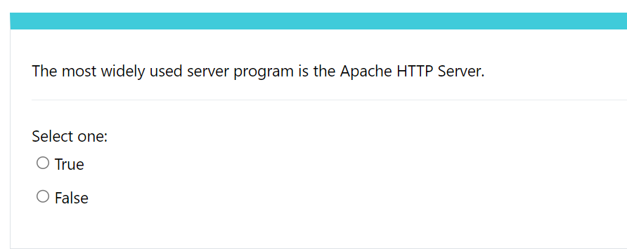 Solved The most widely used server program is the Apache | Chegg.com