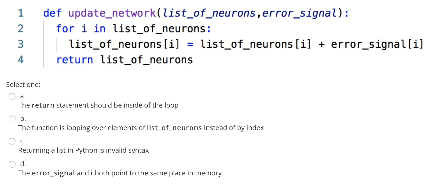 Solved 1 2 def update_network(list_of_neurons, | Chegg.com