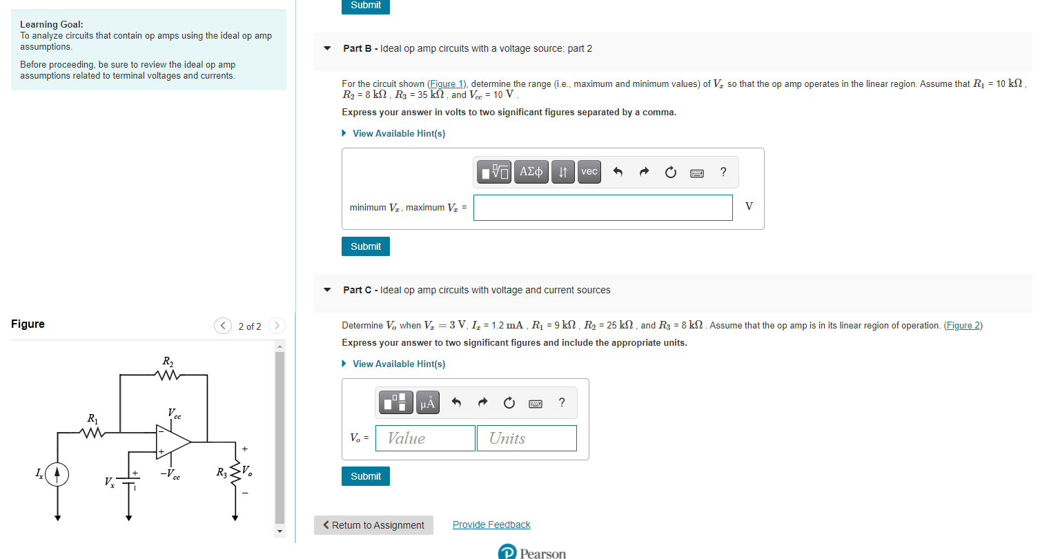 Solved Part A - Ideal op amp circuits with a voltage source: | Chegg.com