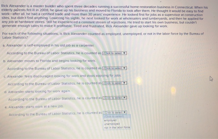 Solved Rick Alexander is a master builder who spent three | Chegg.com