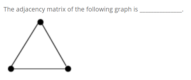 Solved The adjacency matrix of the following graph is | Chegg.com