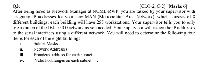 Solved Q3: [CLO-2, C-2] [Marks 61 After being hired as | Chegg.com