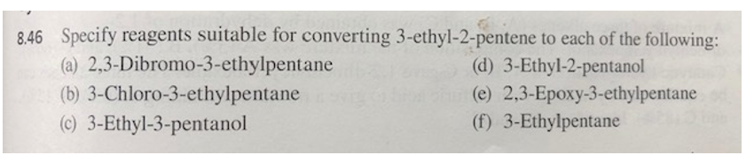 Solved 8.46 Specify reagents suitable for converting | Chegg.com