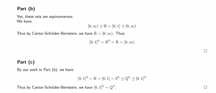 Solved 6. (3 points) Are the following sets equinumerous? | Chegg.com