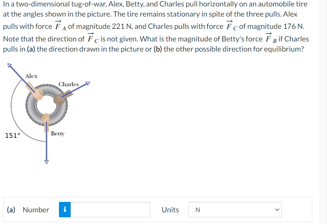 Solved In a two-dimensional tug-of-war, Alex, Betty, and | Chegg.com
