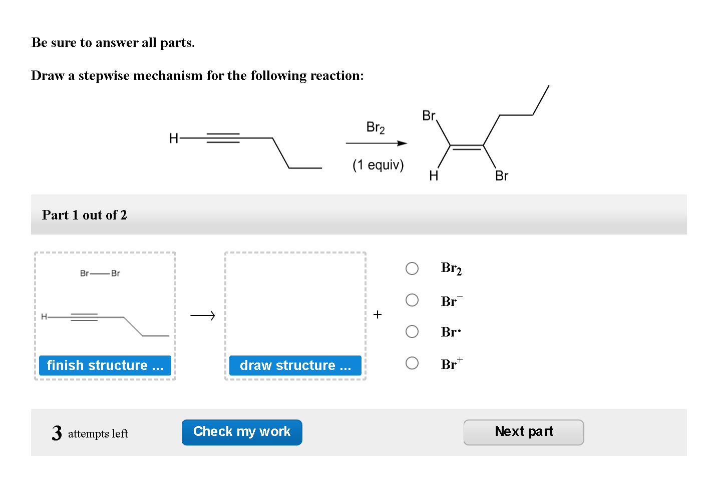 Solved Be sure to answer all parts. Draw a stepwise | Chegg.com
