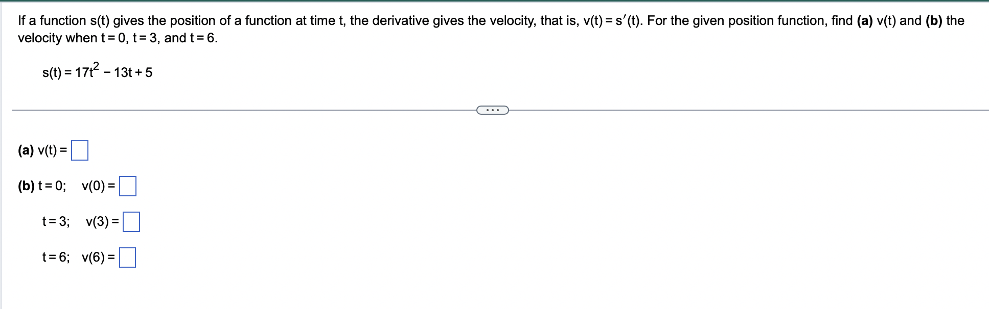 Solved If a function s(t) gives the position of a function | Chegg.com