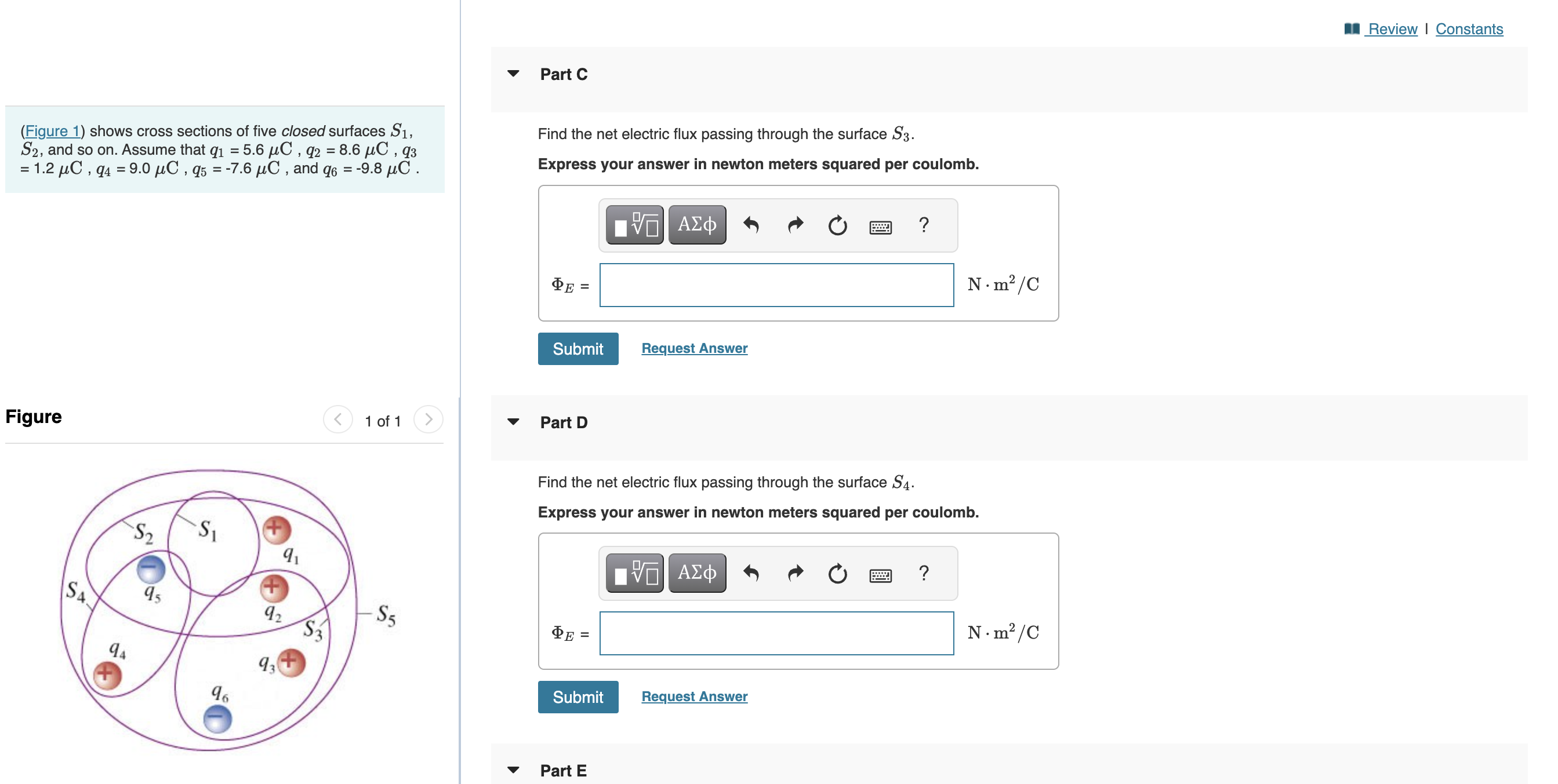 Solved Find the net electric flux passing through the | Chegg.com