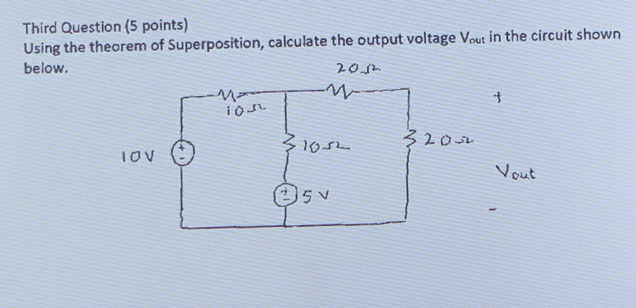 Solved Third Question 5 Points Using The Theorem Of 