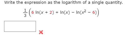 Solved Write the expression as the logarithm of a single | Chegg.com