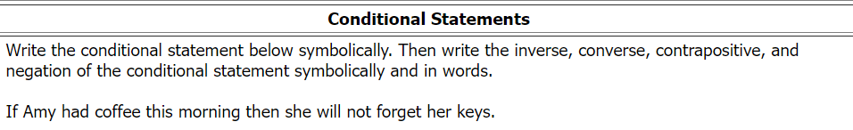 Solved Write the conditional statement below symbolically. | Chegg.com