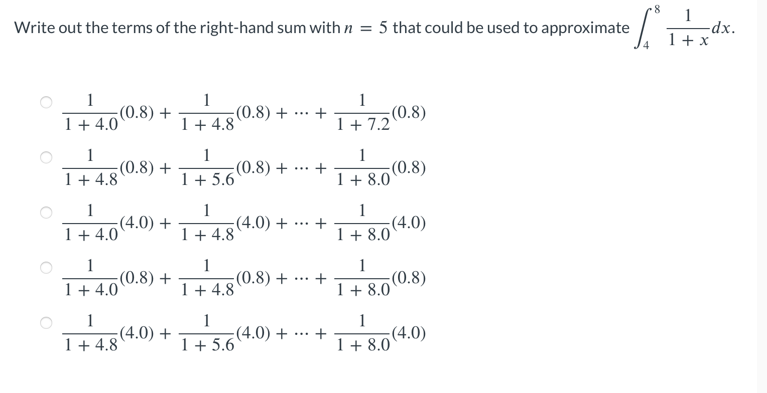 Solved Write out the terms of the right-hand sum with \\( | Chegg.com