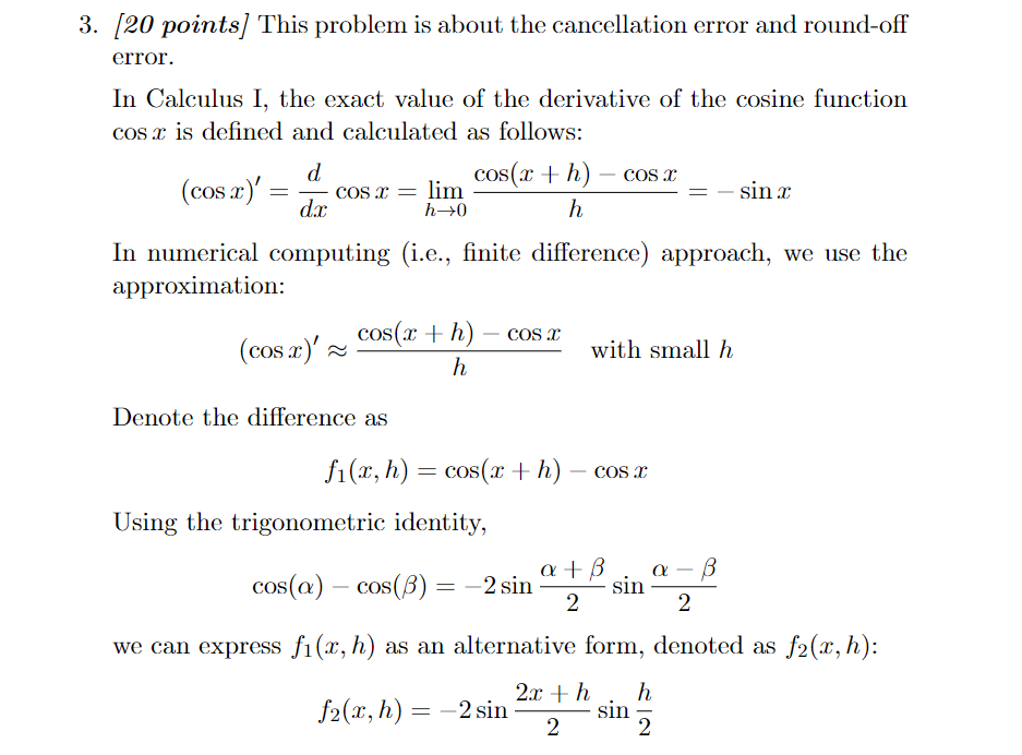 [20 points] This problem is about the cancellation | Chegg.com
