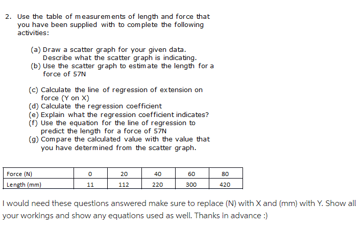 Solved Make sure to use the correct values in the table do | Chegg.com