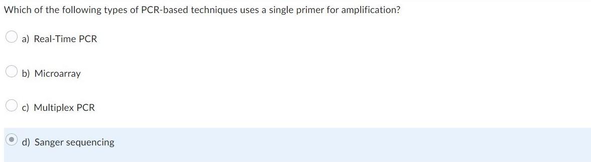 Solved Which of the following types of PCR-based techniques | Chegg.com