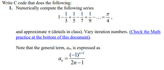 Solved Write C code that does the following: 1. Numerically | Chegg.com