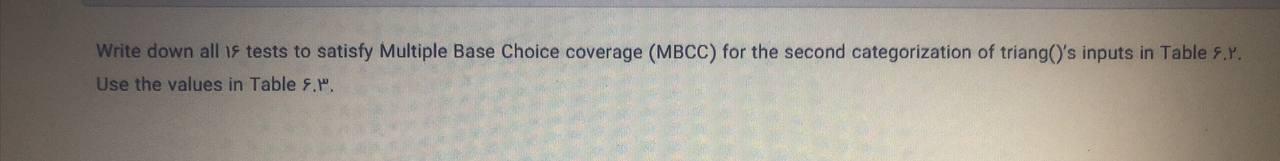 Write down all 1s tests to satisfy Multiple Base | Chegg.com
