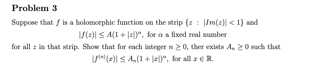 Solved Suppose That F Is A Holomorphic Function On The